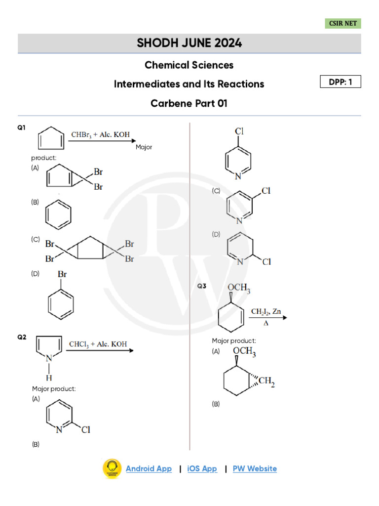 Intermediates and Its Reactions - DPP 01 - 250820 - 214557 | PDF ...