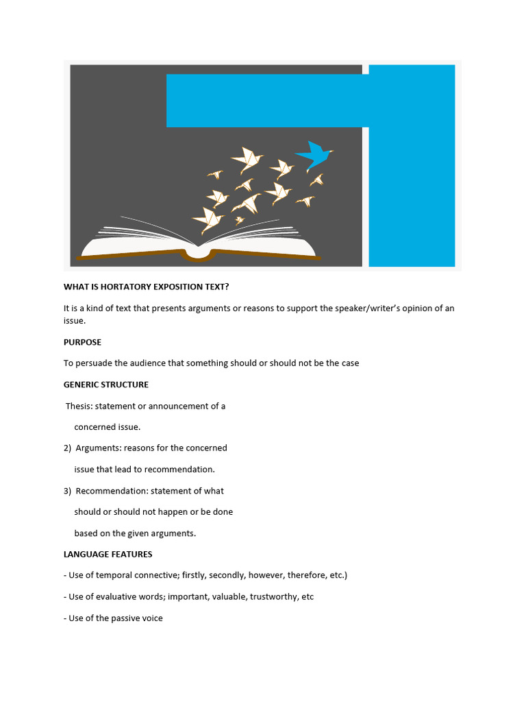 Hortatory Exposition Text | PDF