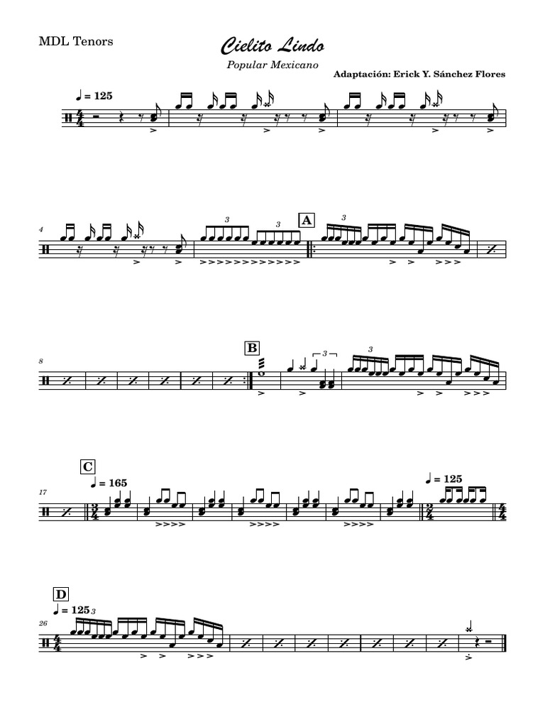 Cielito Lindo-MDL Tenors | PDF