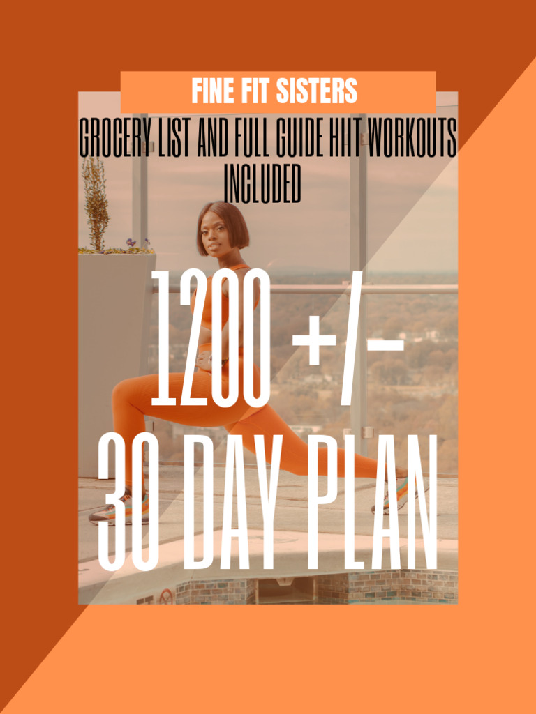 30-Day Fine Fit Sisters Meal Plan | PDF | Hamburgers | High Intensity ...