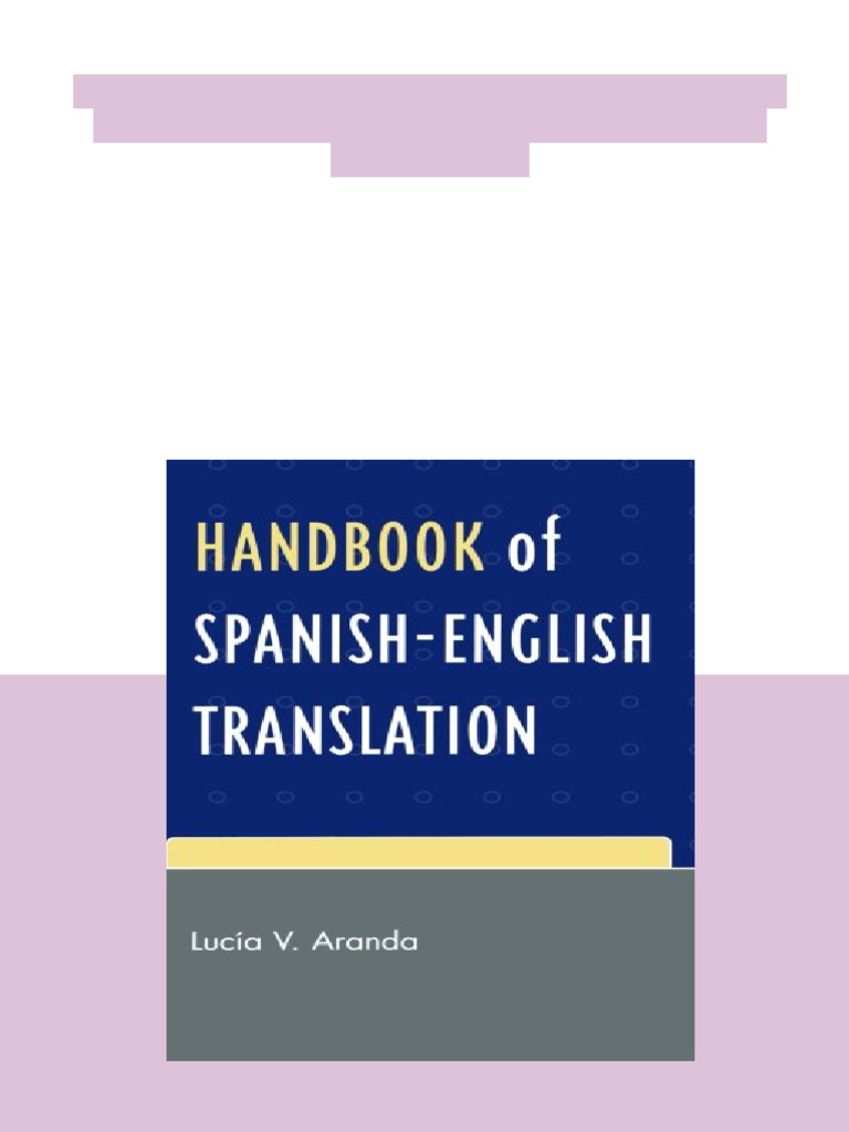 (Ebook) Handbook of Spanish-English Translation by Lucía V. Aranda ISBN ...