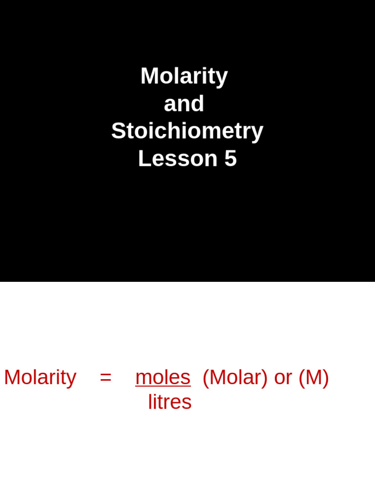 Molarity & Stoichimetry | PDF | Sodium Carbonate | Sodium Chloride