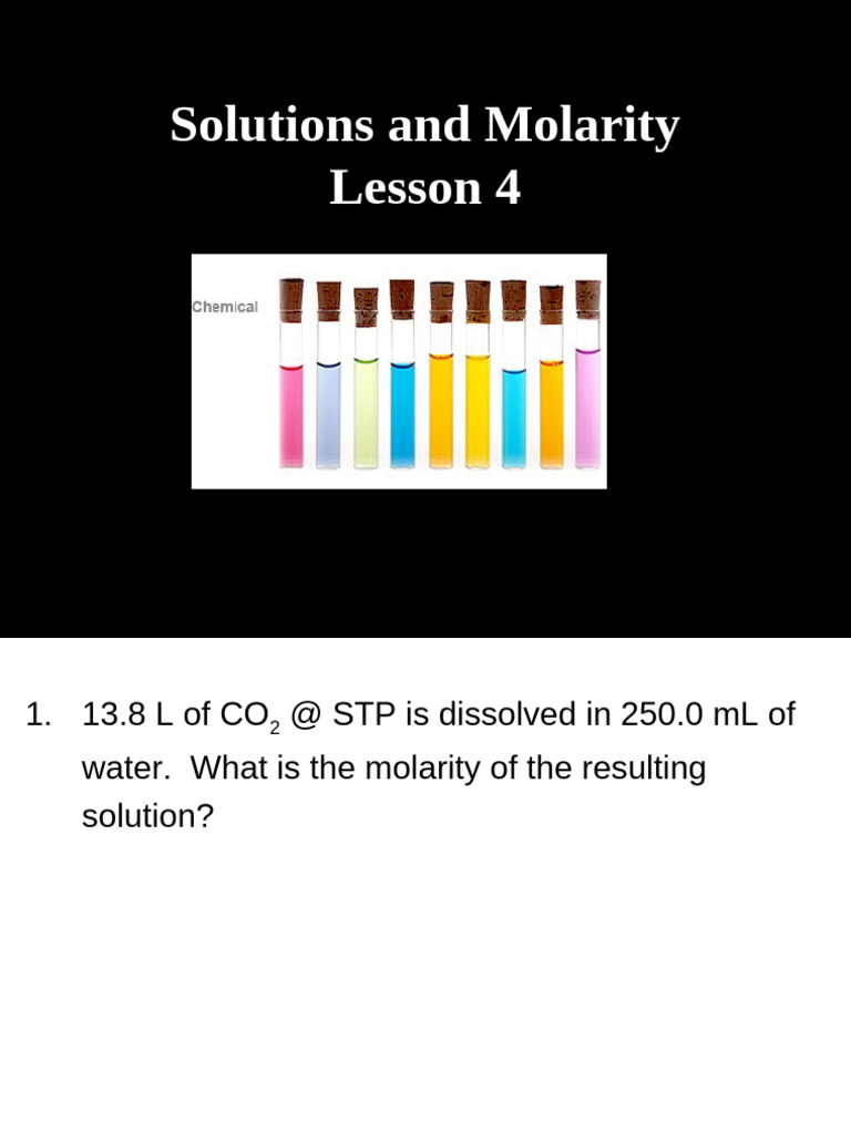 Solutions Molarity | PDF | Hydroxide | Sodium Hydroxide