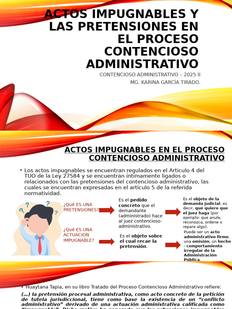 Actos Impugnables y Las Pretensiones en A.C.A. | PDF | Ley procesal ...
