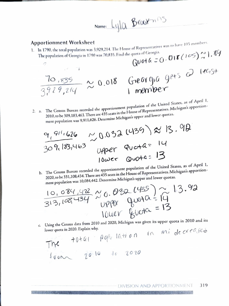 Michigan Apportionment Analysis Worksheet | PDF
