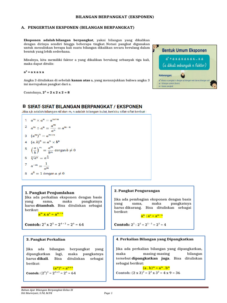 Bilangan Berpangkat | PDF