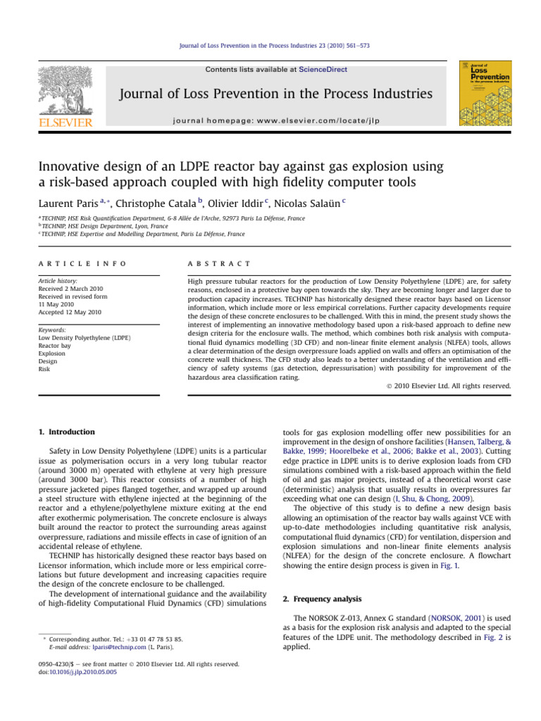 LDPE Reactor Bay Explosion Design Optimization | PDF | Computational ...