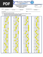60-Question Answer Sheet Template | PDF
