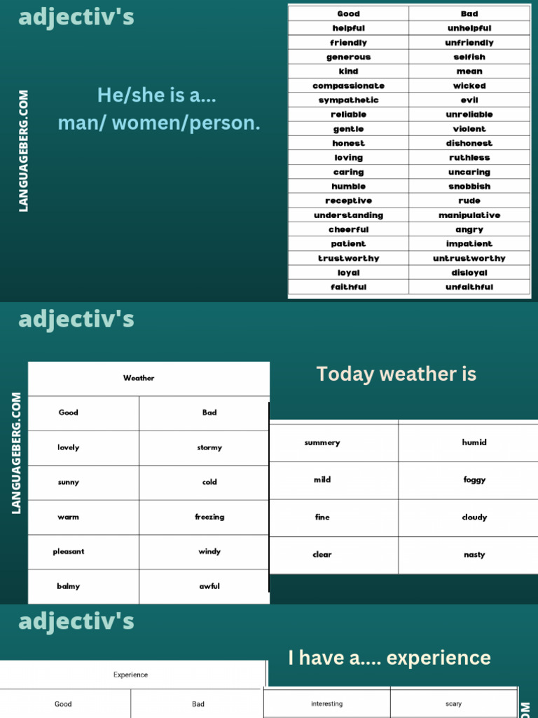 Understanding Adjectives in English | PDF
