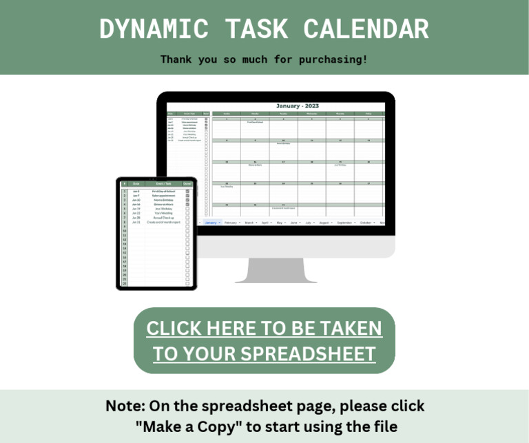 Dynamic Task Calendar Access Instructions | PDF