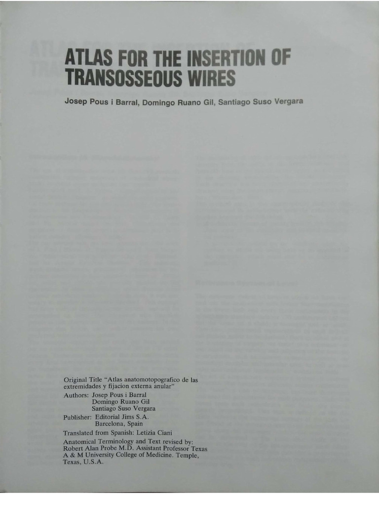 Atlas for Transosseous Wires | PDF