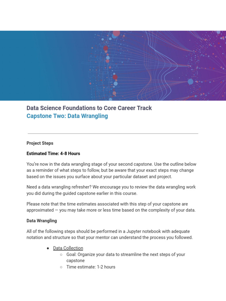 Capstone Two Step 2 Data Wrangling | PDF | Regular Expression ...
