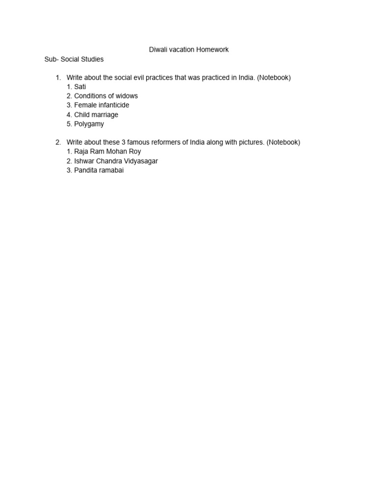 Social Studies Homework | PDF