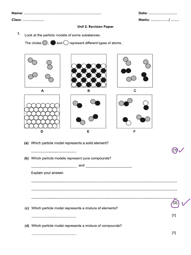 Grade 6 Unit 2 Revision Paper With Answers | PDF