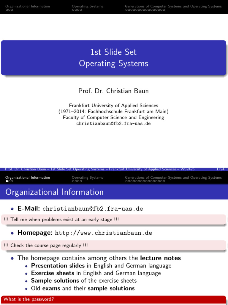Overview of Operating Systems Generations | PDF | Operating System ...