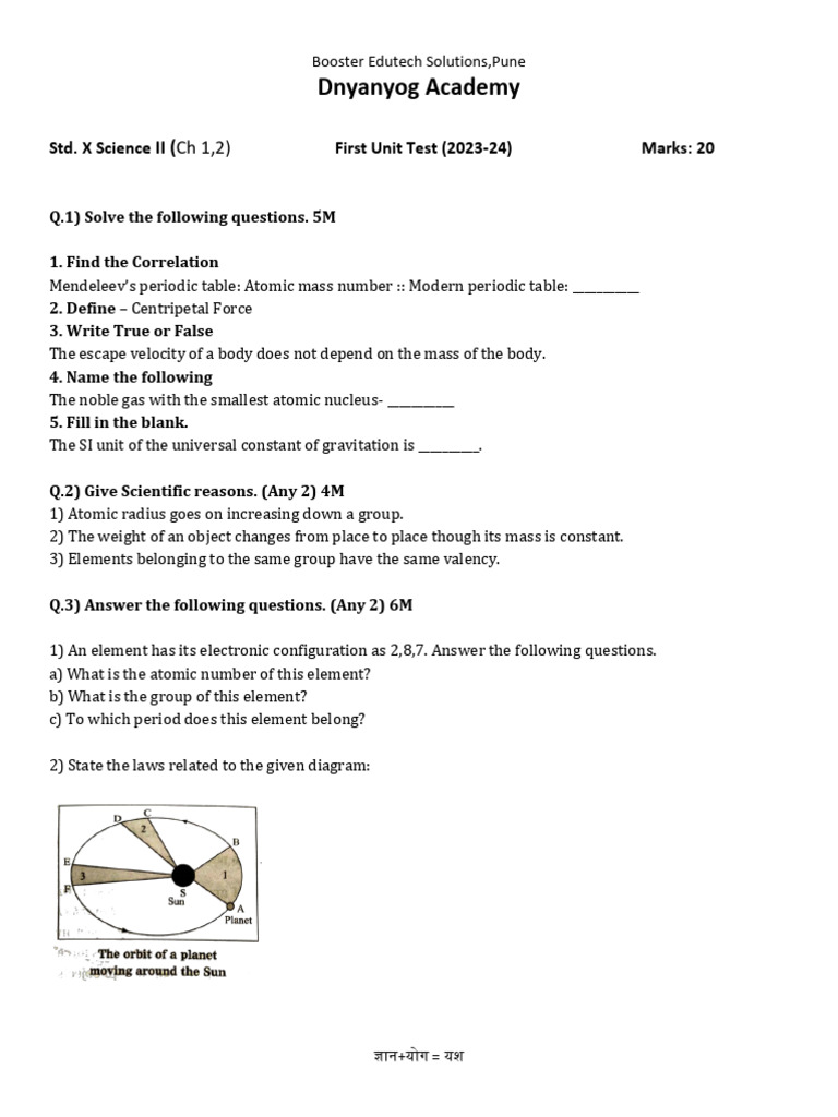 First_Unit_Test Ch 1,2 Sci 2 | PDF