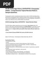 Grade 12 History Study Notes Guide | PDF