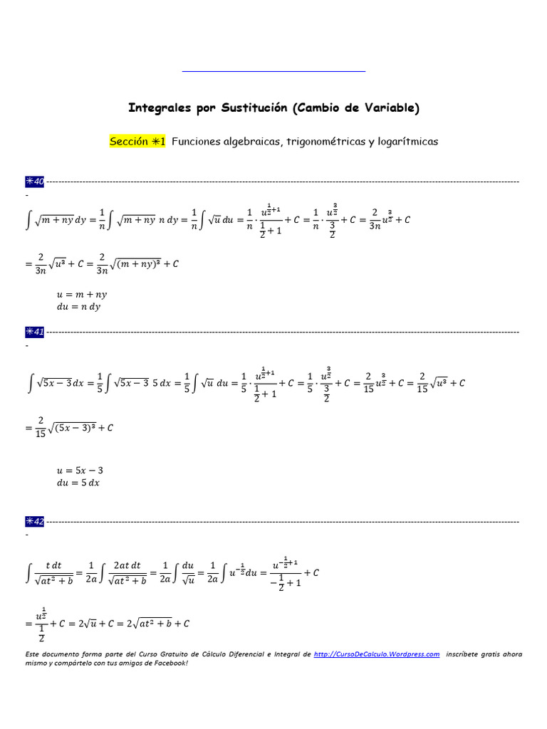 Integrales Resueltas | PDF | Objetos matemáticos | Zona