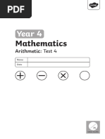 Year 4 - Mathematics Paper 1 - Arithmetic | PDF | Science | Mathematics