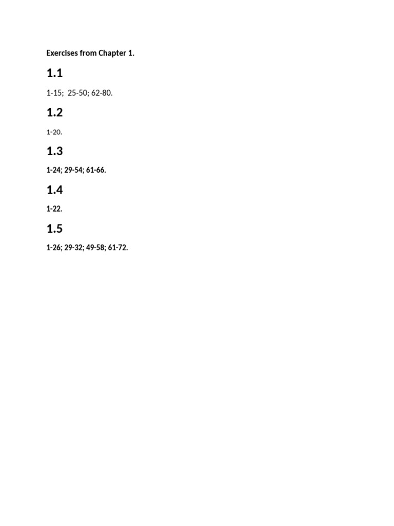 Exercises Chapter 1 Pdf