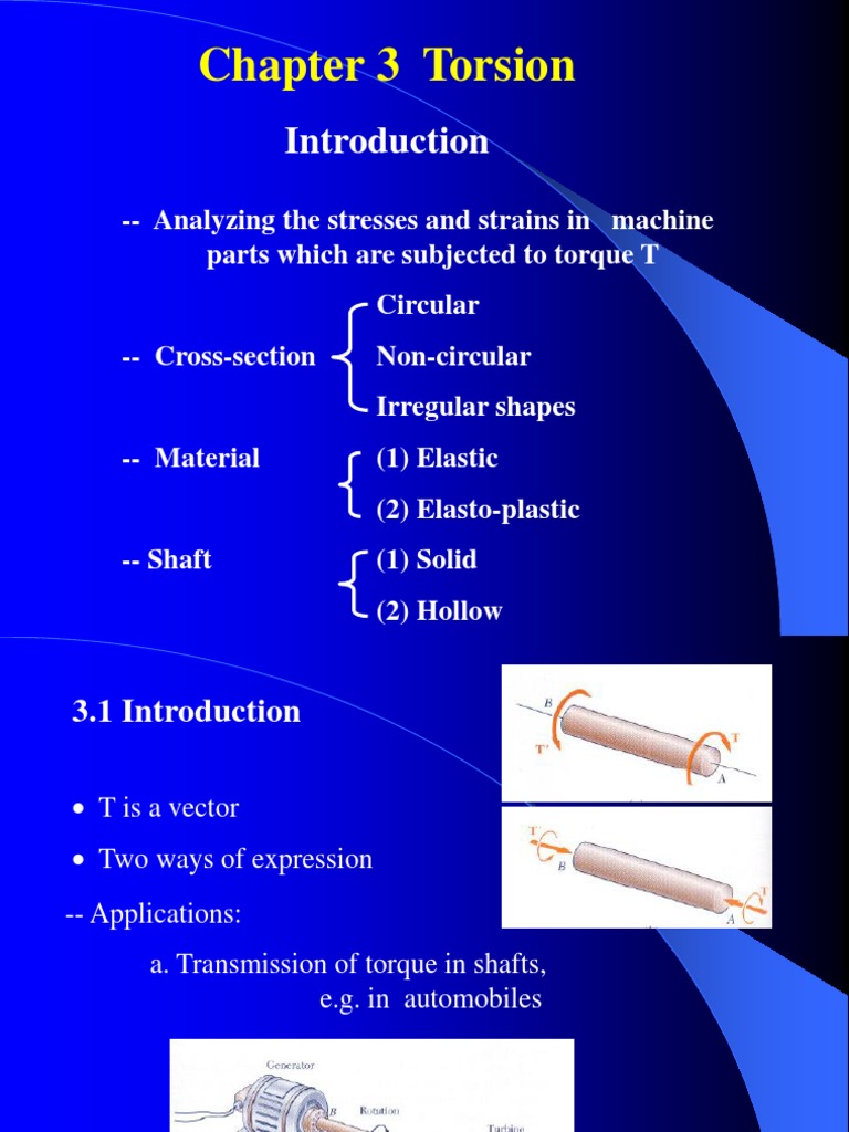 Chapter 3 Torsion | Deformation (Engineering) | Deformation (Mechanics)