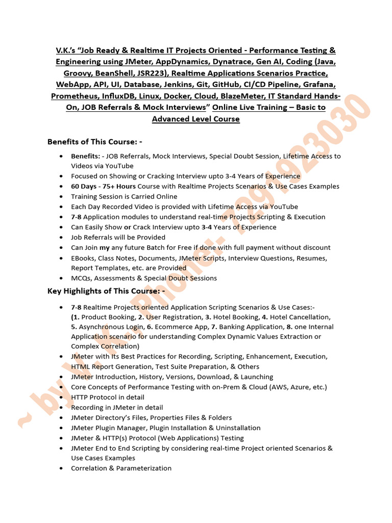 Performance Testing with JMeter Course | PDF | Client–Server Model ...
