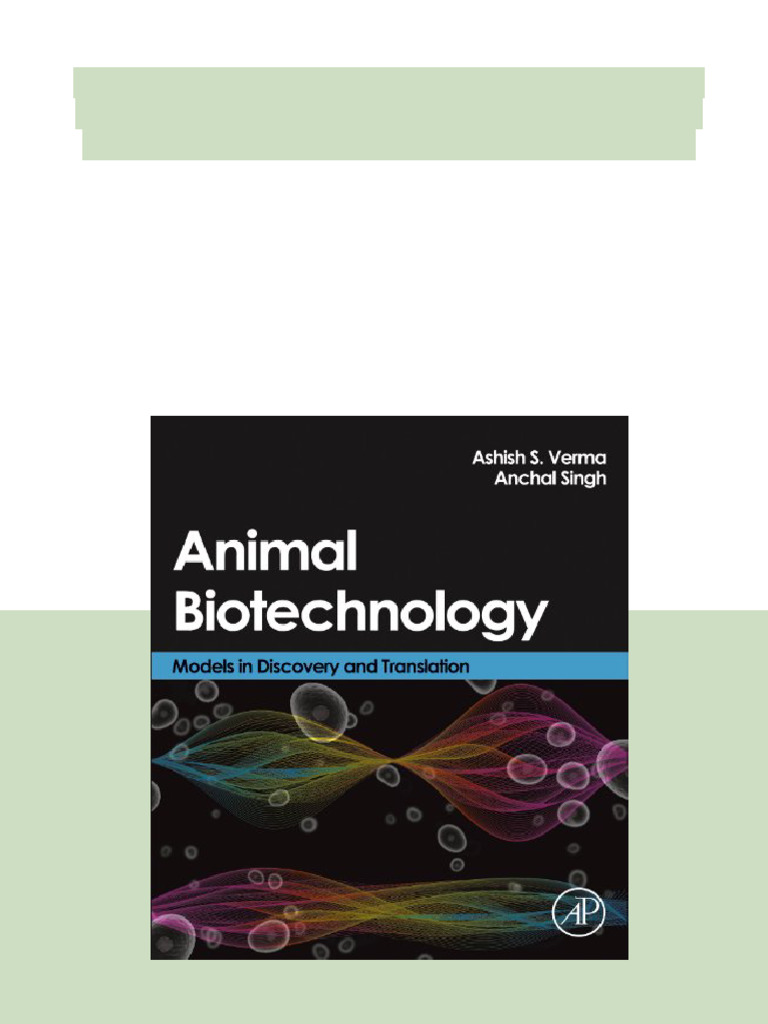 (Ebook) Animal Biotechnology. Models in Discovery and Translation by ...