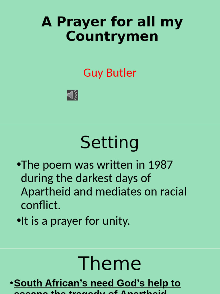 10 A Prayer For All My Countrymen | PDF