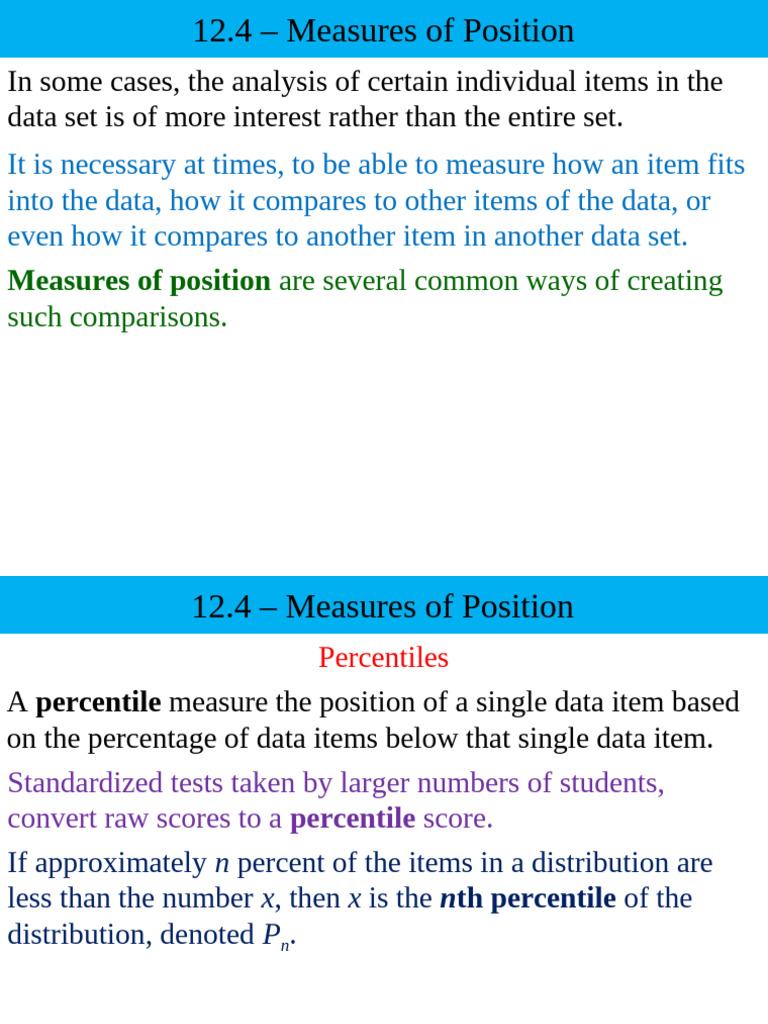 Percentiles and Deciles Explained | PDF | Percentile | Quartile