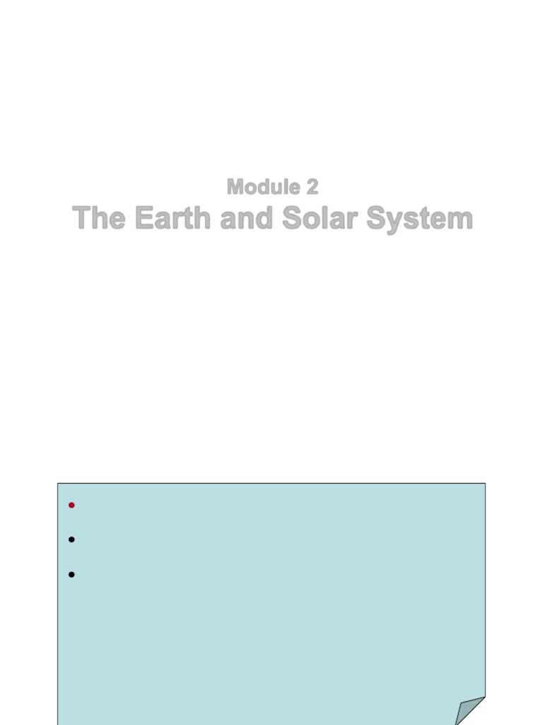 Earth and Solar System Overview | PDF