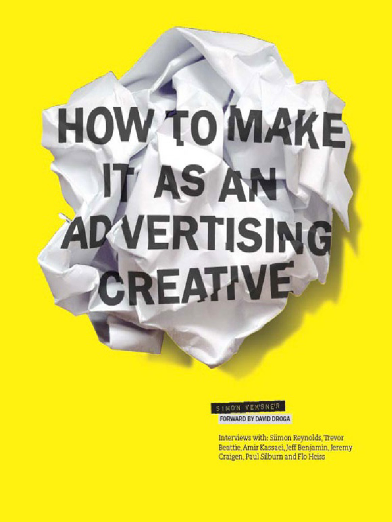 How To Make It As An Advertising Creative 1nbsped 9781780670782 ...