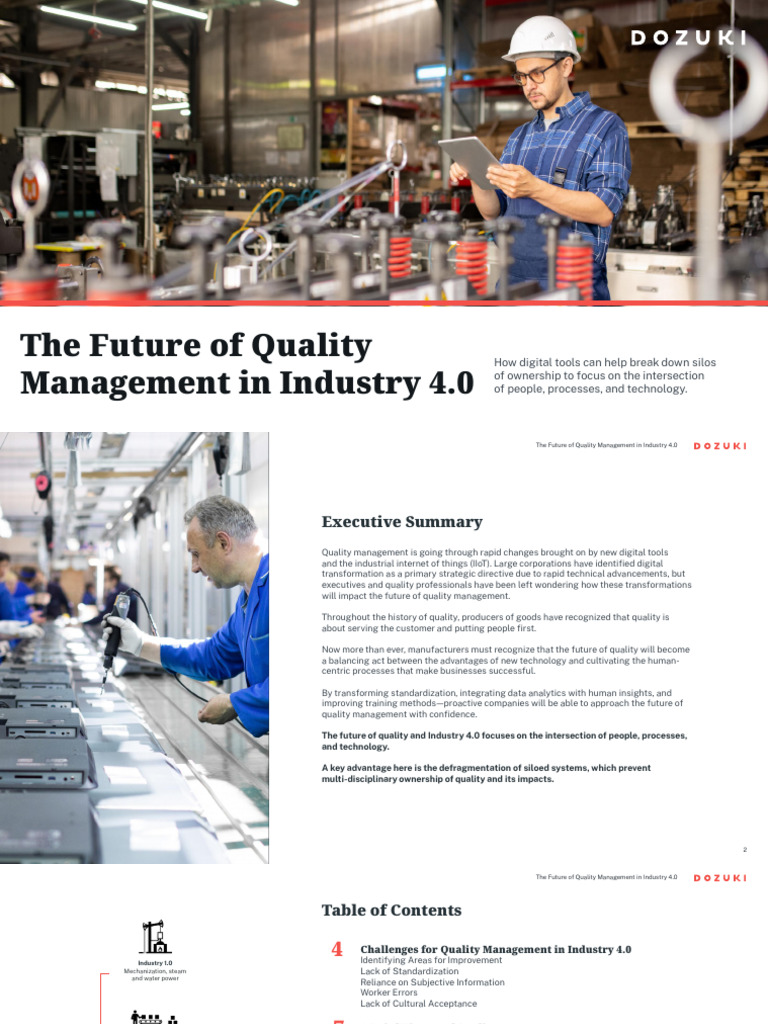 Future of Quality Management 4.0 | PDF | Quality Management | Quality ...