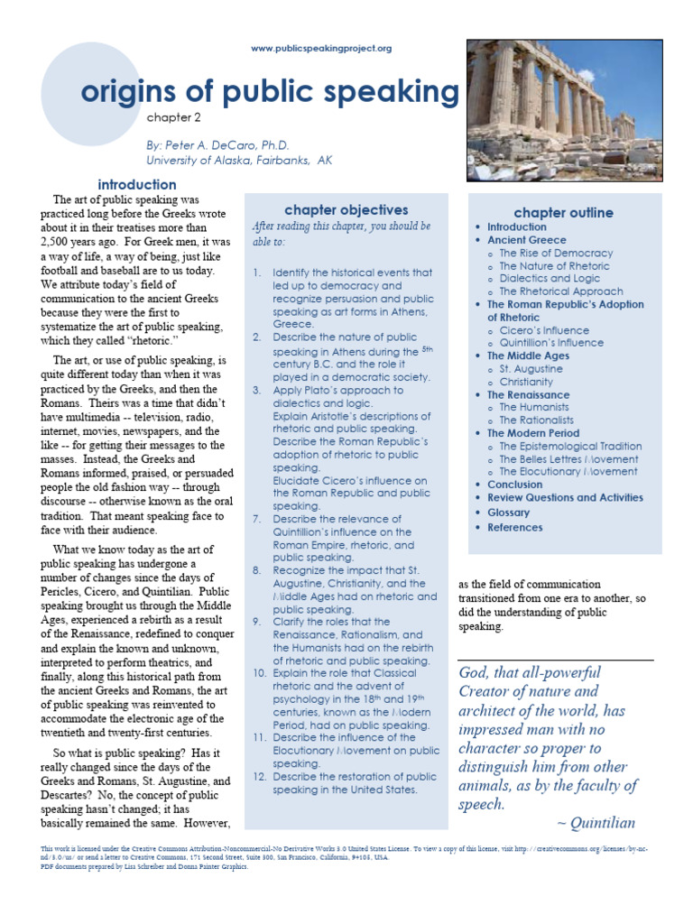 Origins of Public Speaking | PDF | Rhetoric | Public Speaking