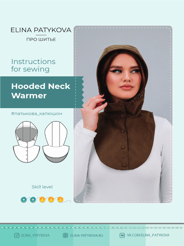 DIY Hooded Neck Warmer Guide | PDF | Seam (Sewing) | Sewing Machine