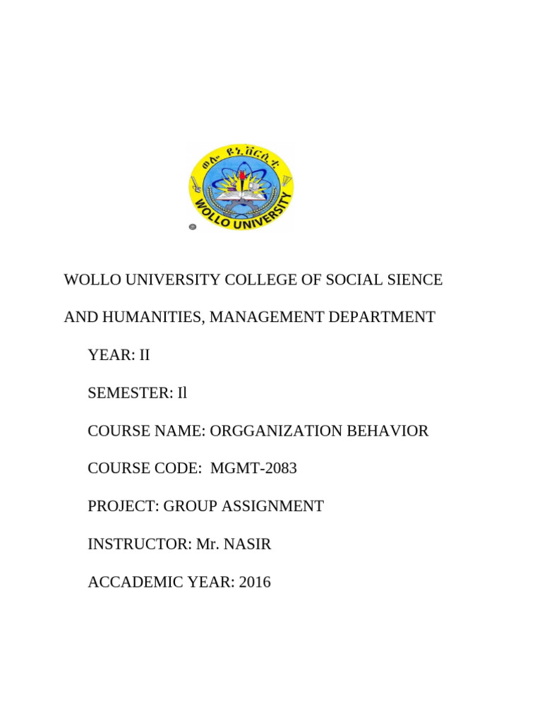 Ob Assignment Cover Page | PDF