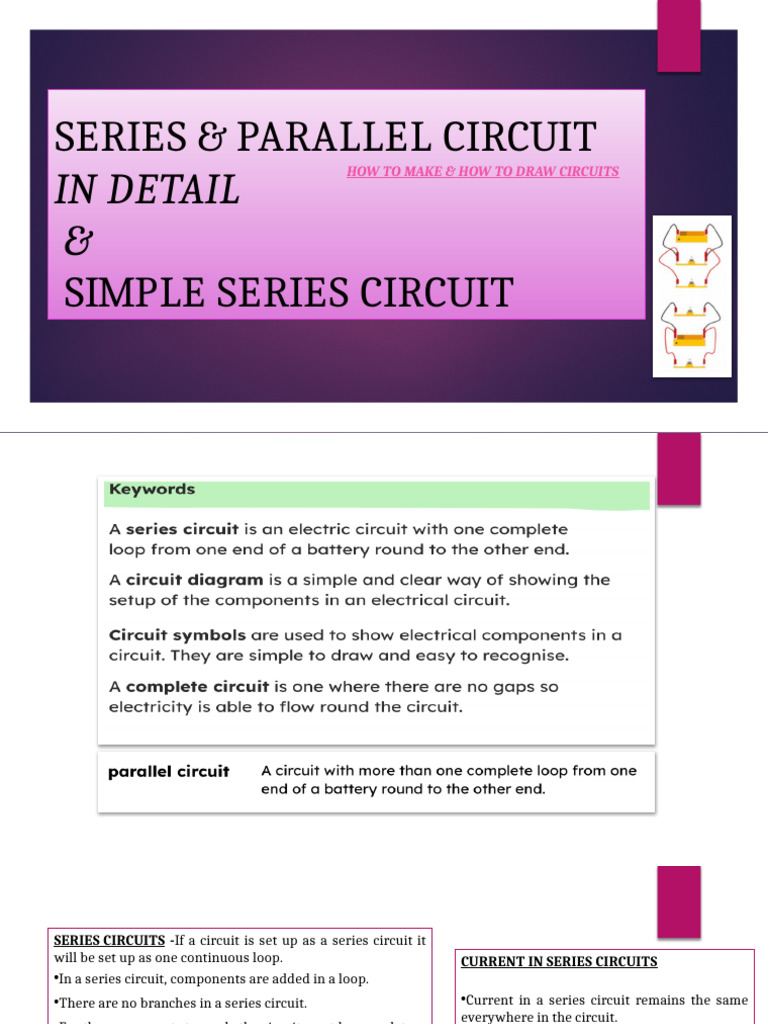 3 Series & Parallel Circuit in Detail & Simple Series Circuit 3 | PDF ...