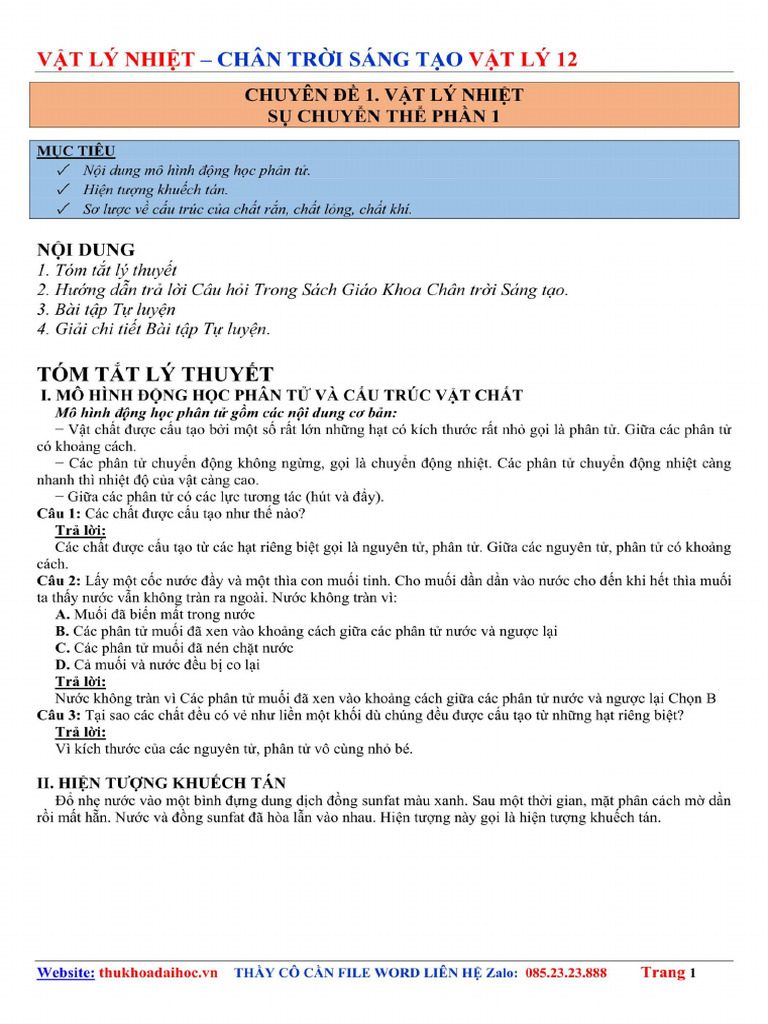 Su Chuyen The Phan 1 | PDF