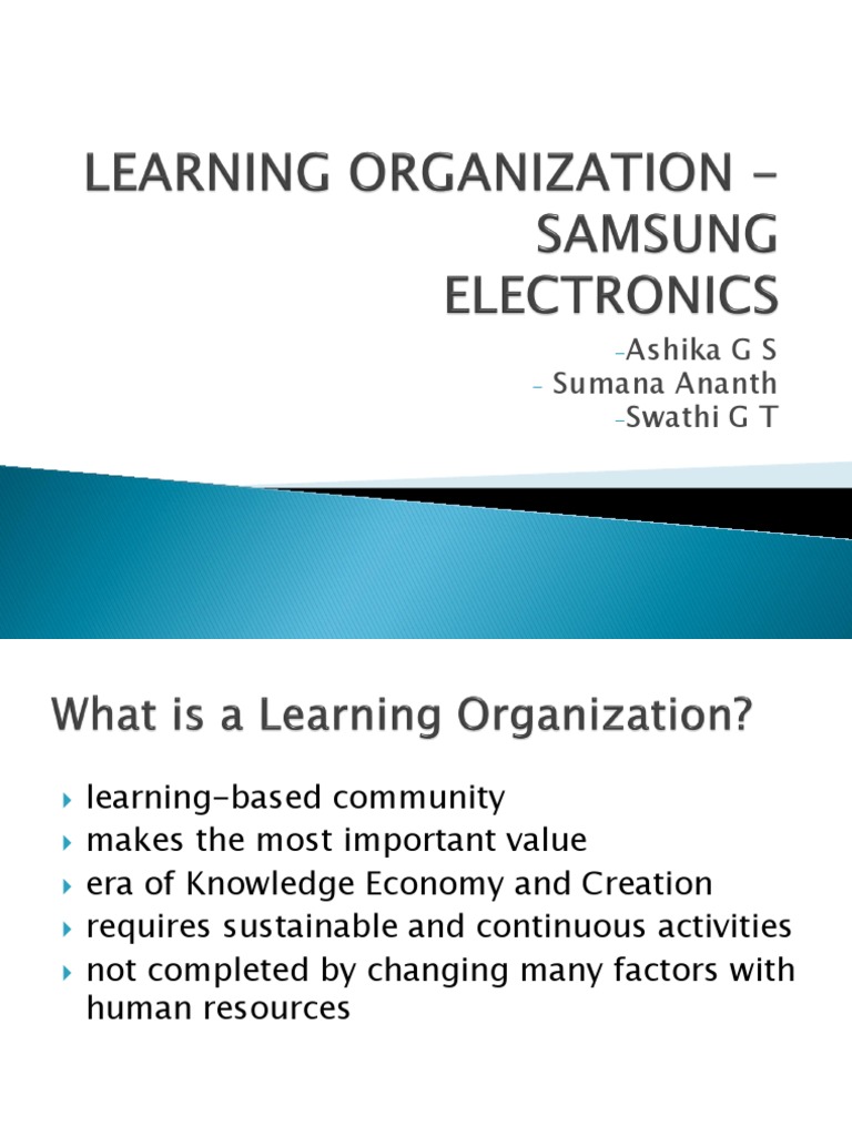 Samsung's Learning Organization Evolution | PDF | Samsung | Knowledge ...