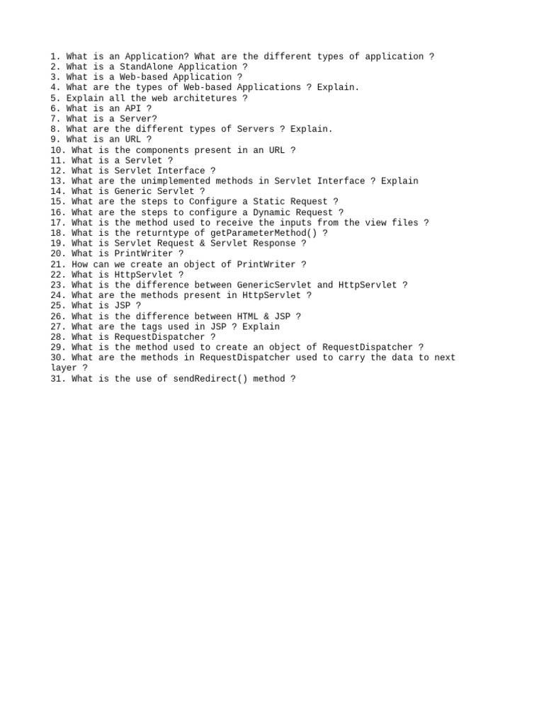 Servlet Interview Questions | PDF