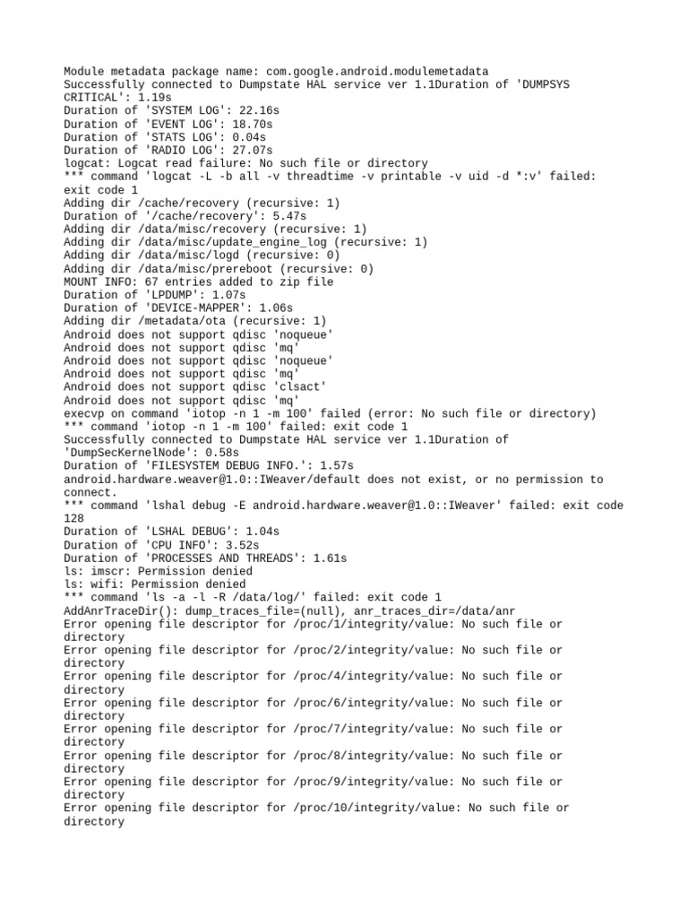 Dumpstate 2025 07 02 01 55 30 Dumpstate - Log 6466 | PDF | System ...
