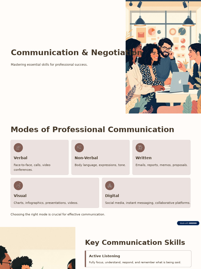 Communication and Negotiation | PDF | Nonverbal Communication | Communication