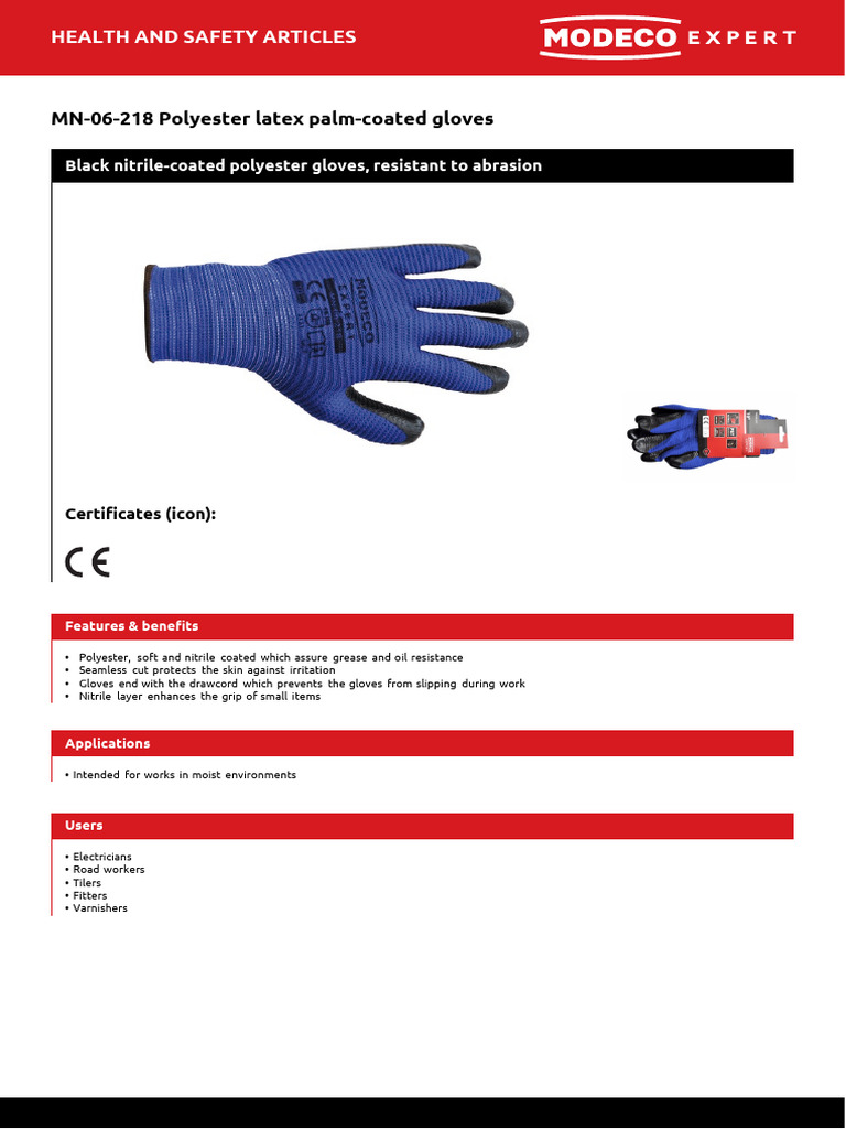 69177.modeco Expert .En - MN 06 218 Gloves | PDF