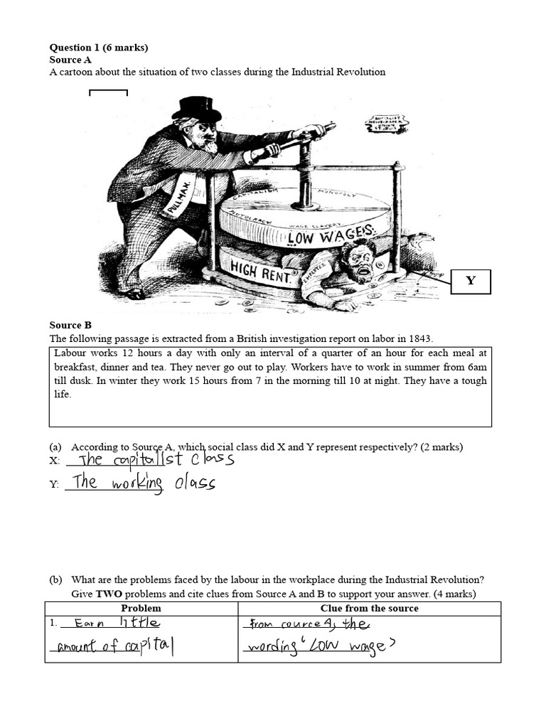 History Extra DBQ (Industrial & French) | PDF | Meal | Labor Relations