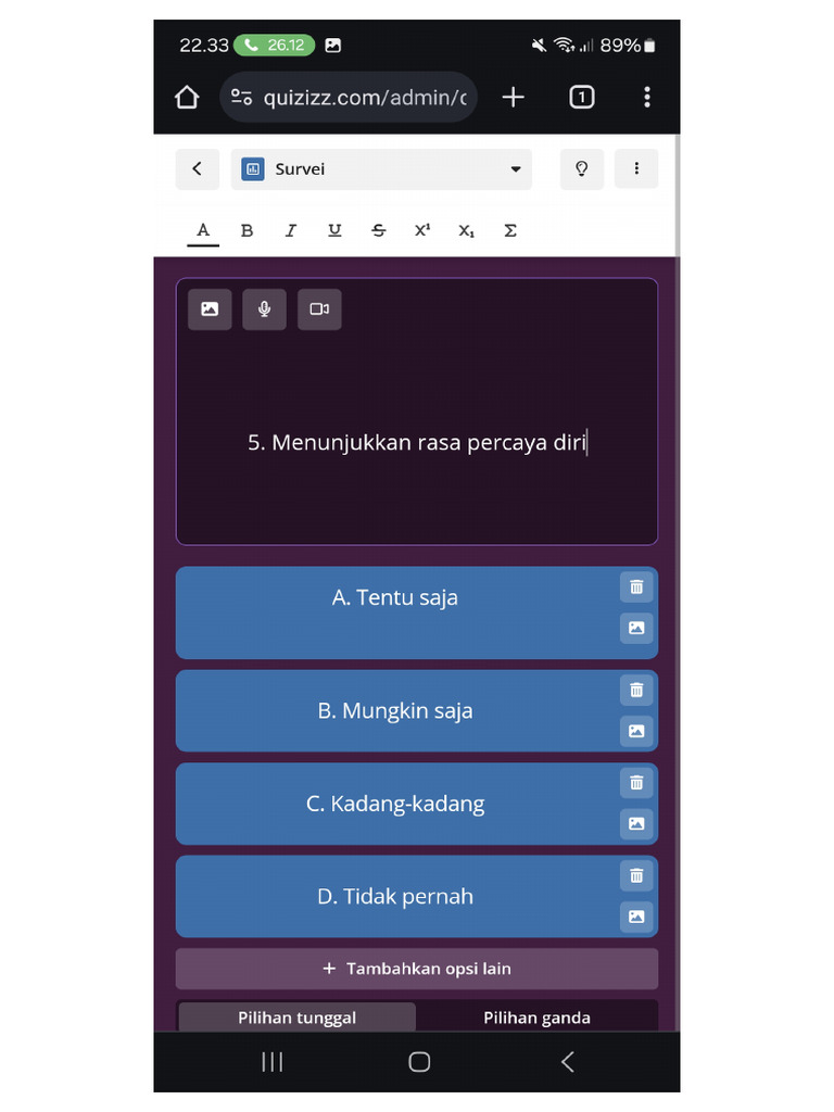 5 Soal Quizizz | PDF