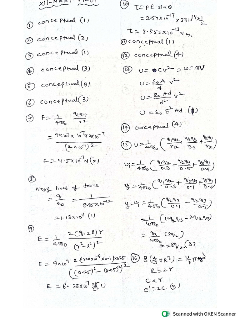 Xii-Phy Neet Basic Pt-01 Sol | PDF