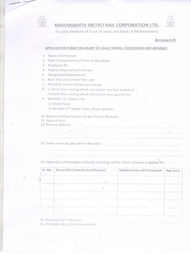 LTC Form | PDF