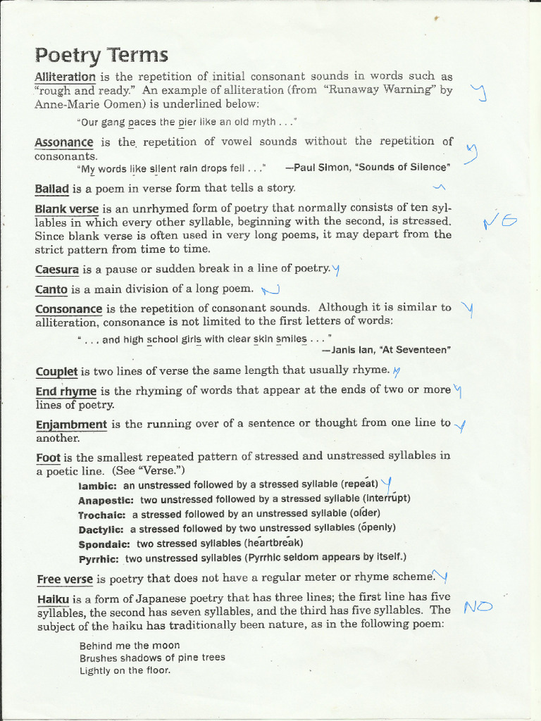 Poetry Terms Merged 2 | PDF