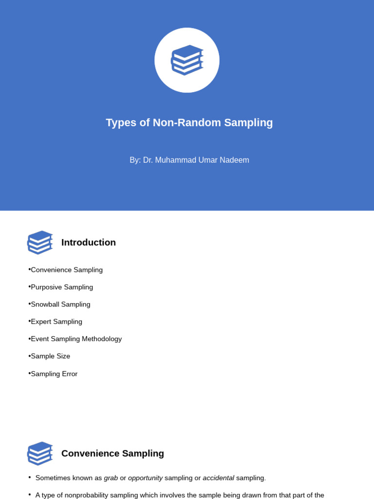 Types of Non-Random Sampling | PDF | Sampling (Statistics) | Research ...