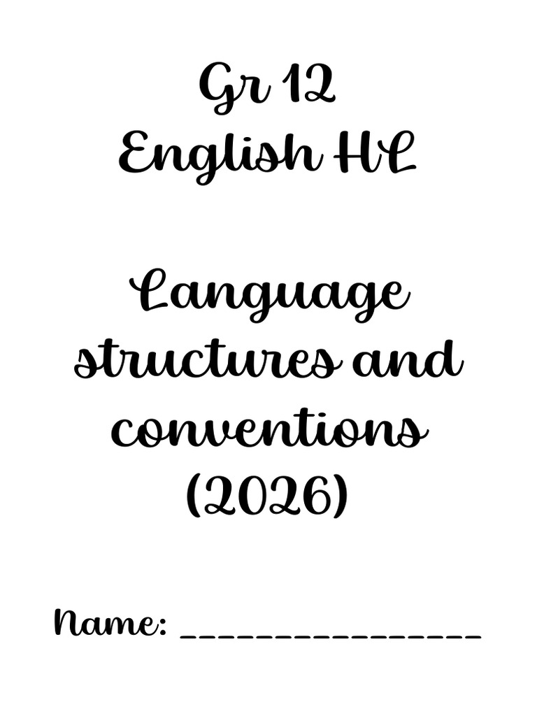 Grade 12 English HL Assessment 2026 | PDF | Sentence (Linguistics) | Poetry