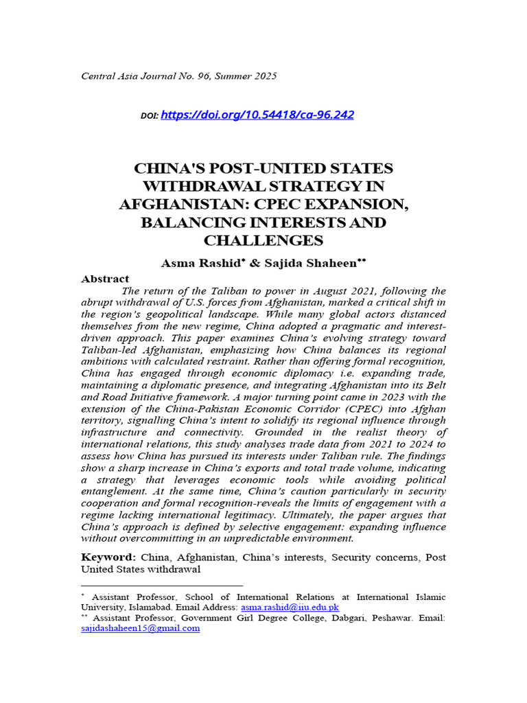 03 Asma Rashid & Sajida Shaheen (41-61) | PDF | Taliban | Afghanistan